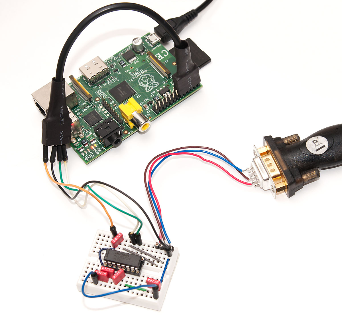Raspberry Pi Serial Console With MAX3232CPE Code And Life